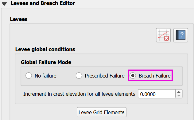 Levees Breach Editor — FLO-2D Pro Documentation documentation